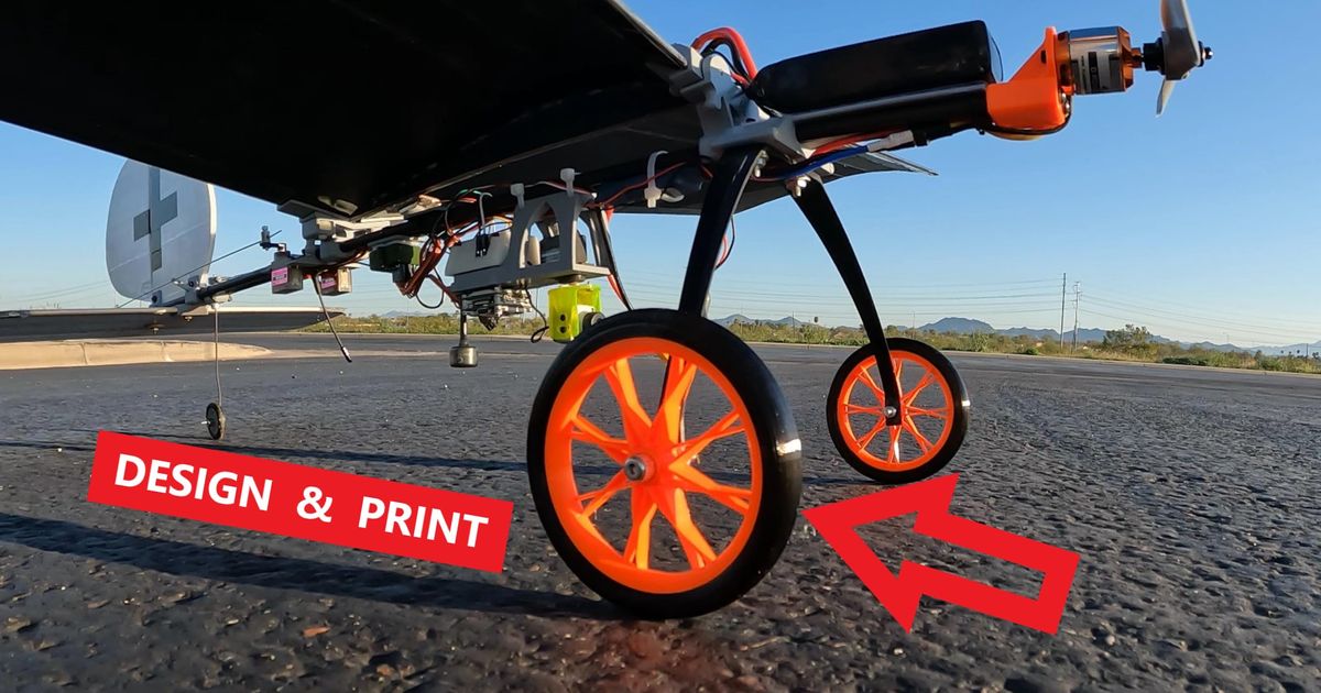 91mm Spoked Wheel and Tire for RC Planes - with Design Video by Qrome ...