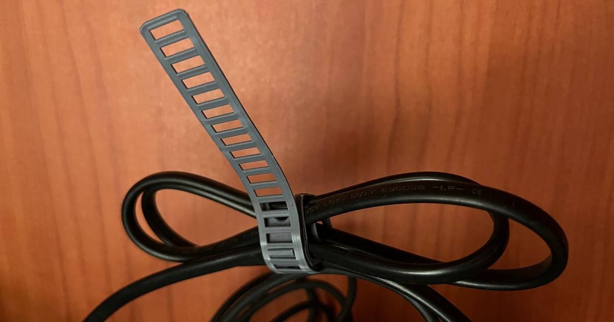 Clip-on cable tie (PLA) by fatmax | Download free STL model ...