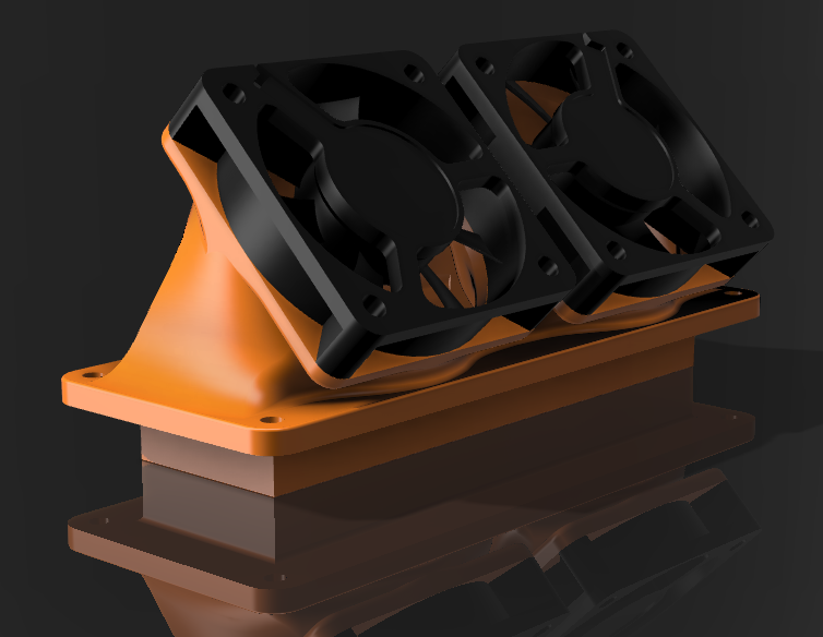 30x110mm opening to dual 50mm fan by Albi27 | Download free STL model ...