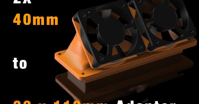 30x110mm opening to dual 50mm fan by Albi27 | Download free STL model ...