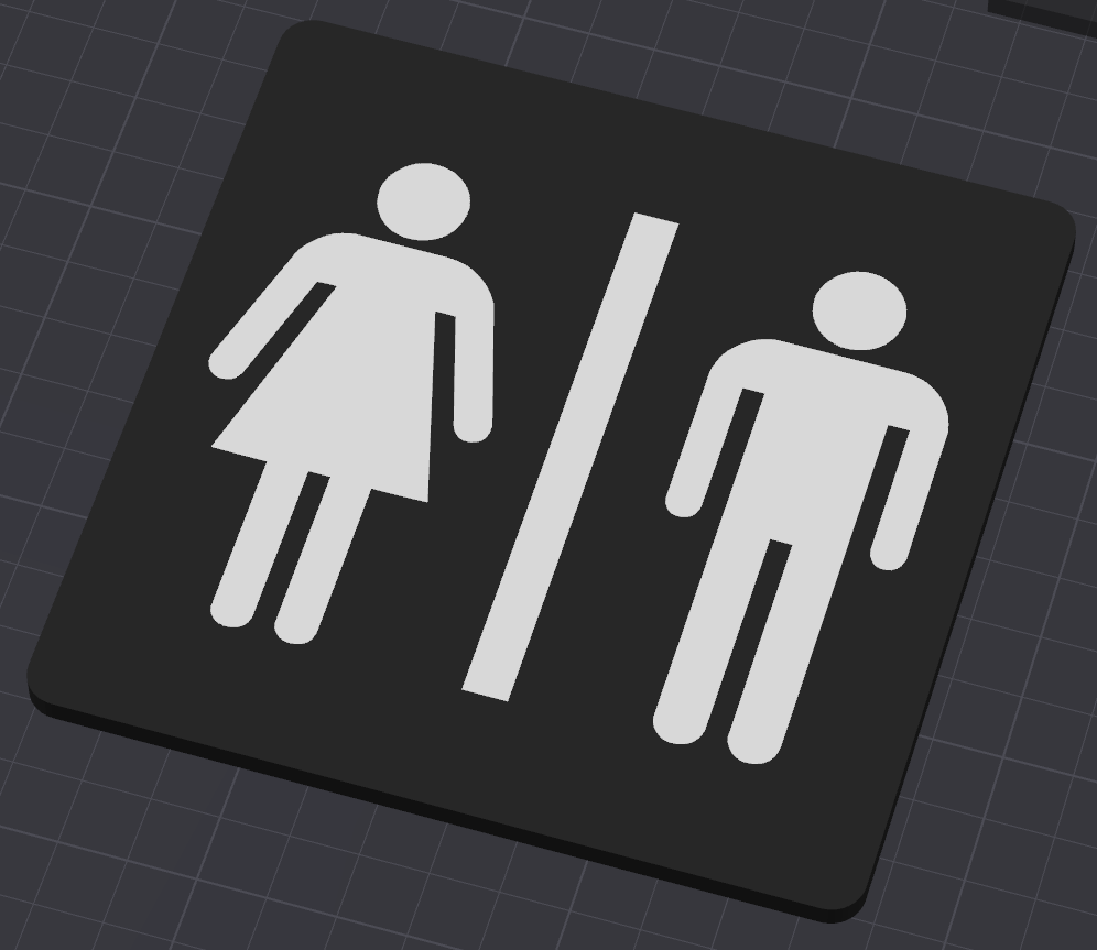 Toilet Sign by Chris König | Download free STL model | Printables.com