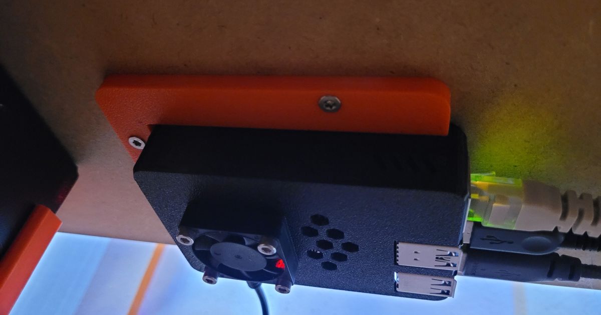 Simple Raspberry Pi 4 Slide Mount by Sten | Download free STL model ...