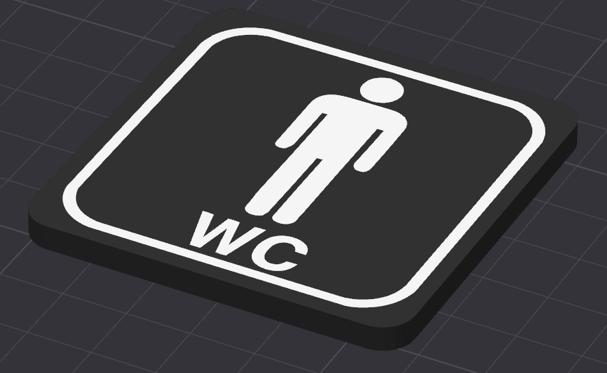 Toilet Sign Men by Chris König | Download free STL model | Printables.com