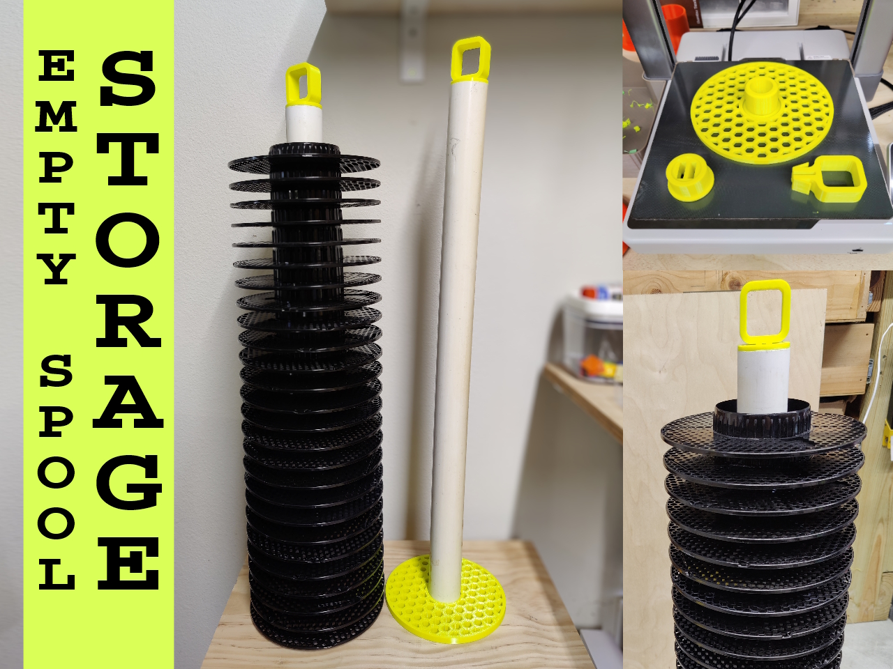 Vertical Empty Spool Storage by alobal | Download free STL model ...