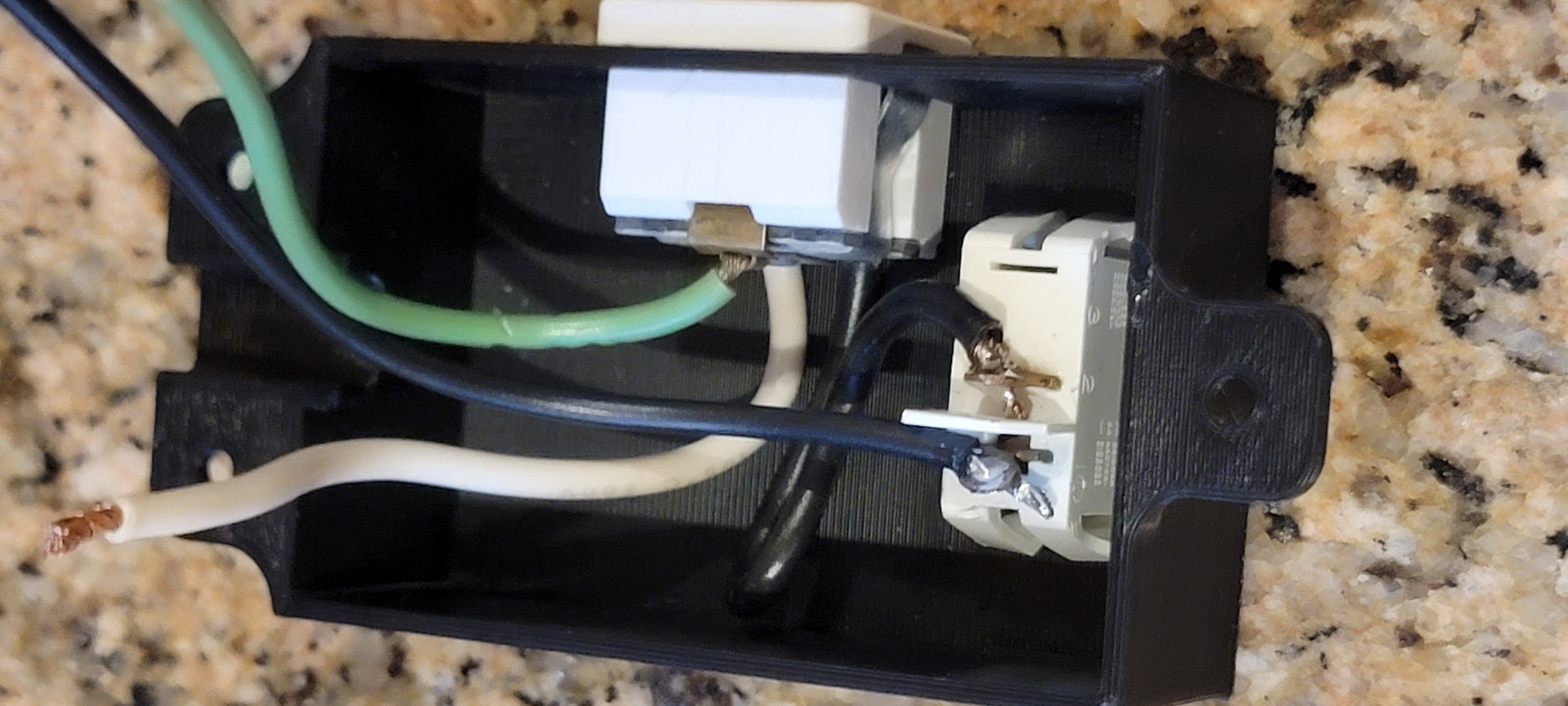 Small Junction Box using under-cabinet fluorescent light components for ...