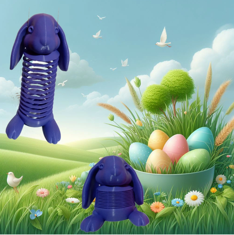 Jumping Rabbit - spring by morfaber78 | Download free STL model ...