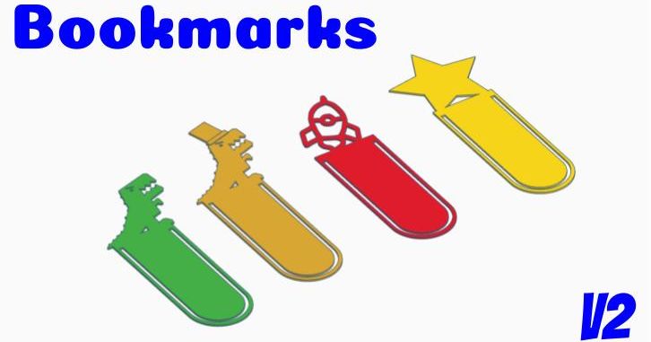Collection of Bookmarks v2 by Astronaut3D | Download free STL model ...