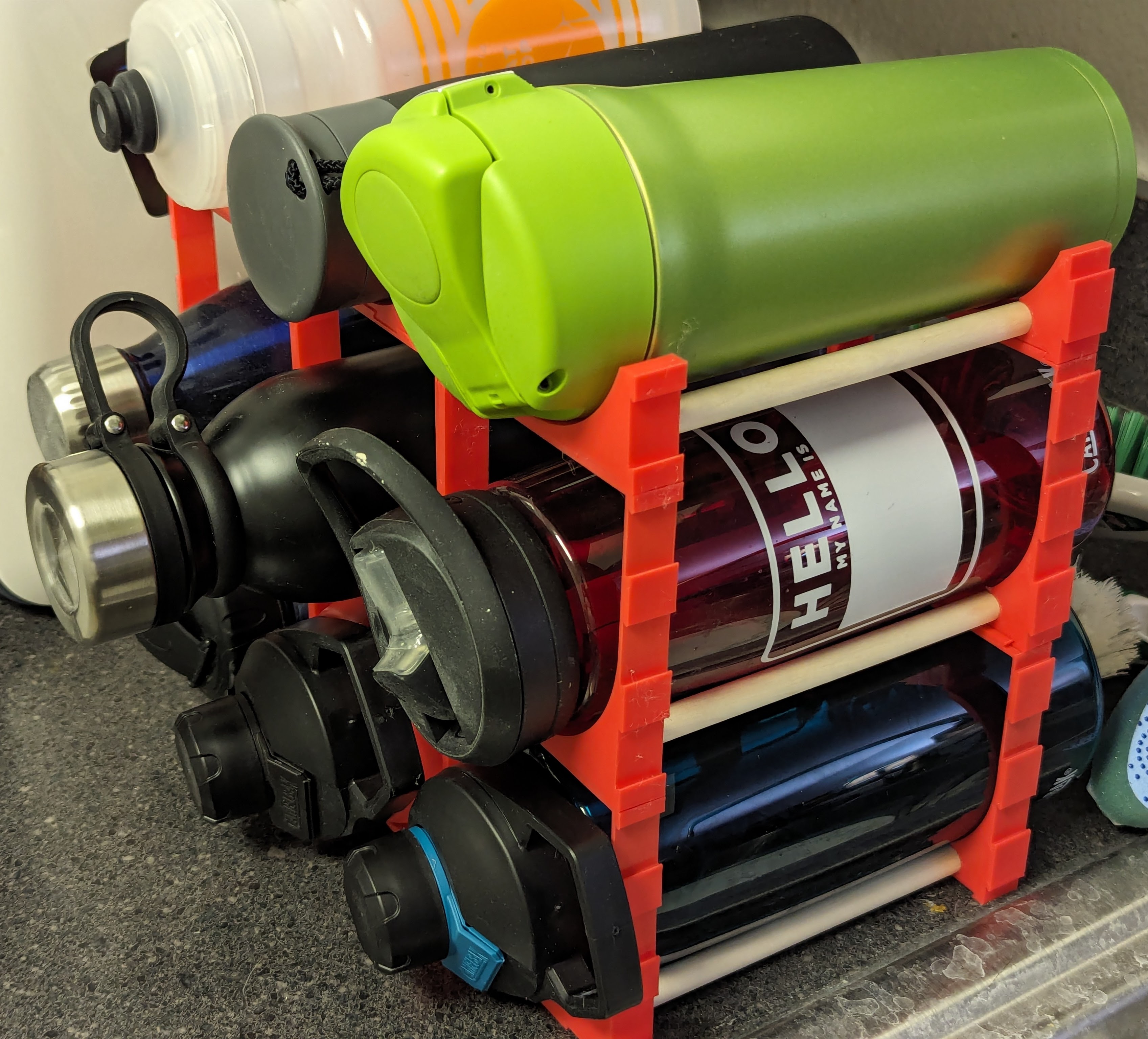 Modular Water Bottle / Thermos rack by Cog Nomen | Download free STL ...