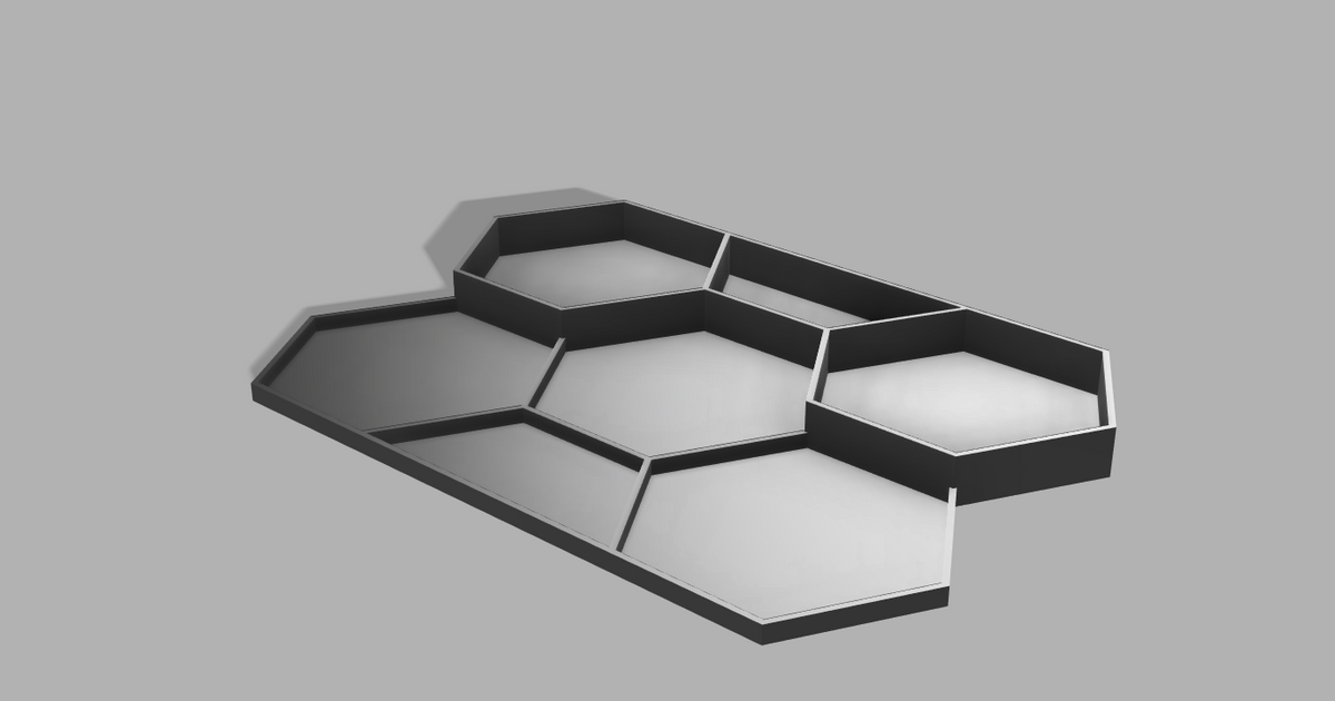 Hexagonal Desk Organizer by vexiak | Download free STL model ...