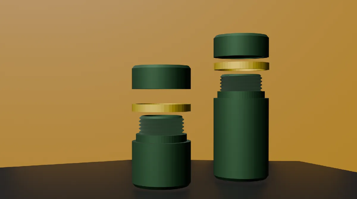 Tight Fit Screw Bottle Containers by Planmarks | Download free STL ...