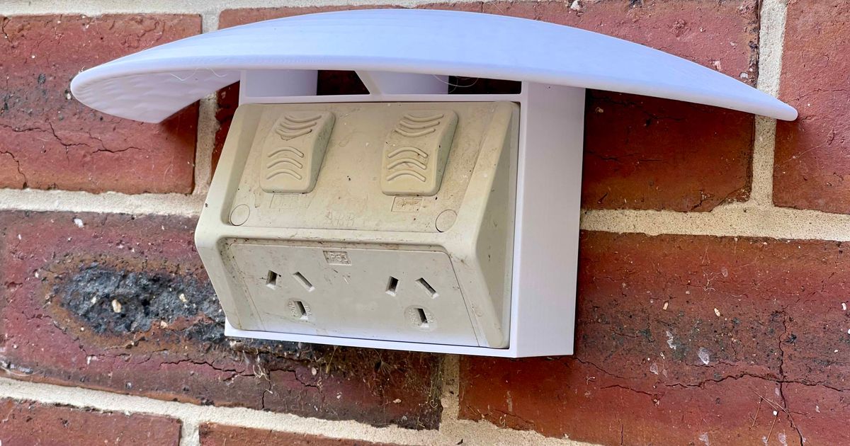 Weather Cover for External GPO by Stephen J | Download free STL model ...