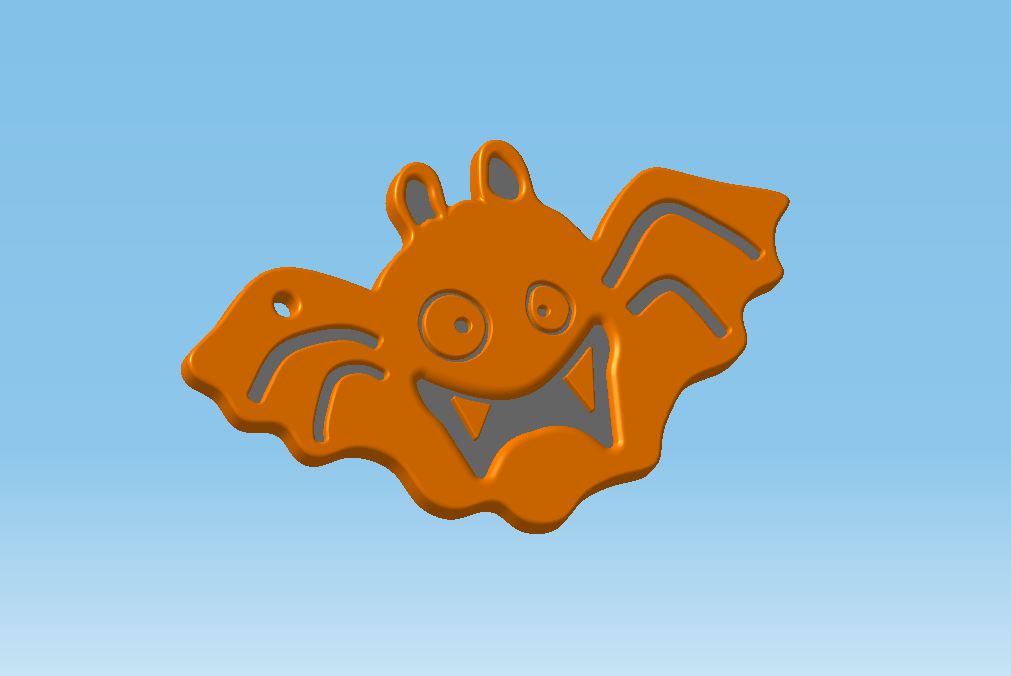 Halloween unique keychain-style Bat by Lucky-Luke | Download free STL ...
