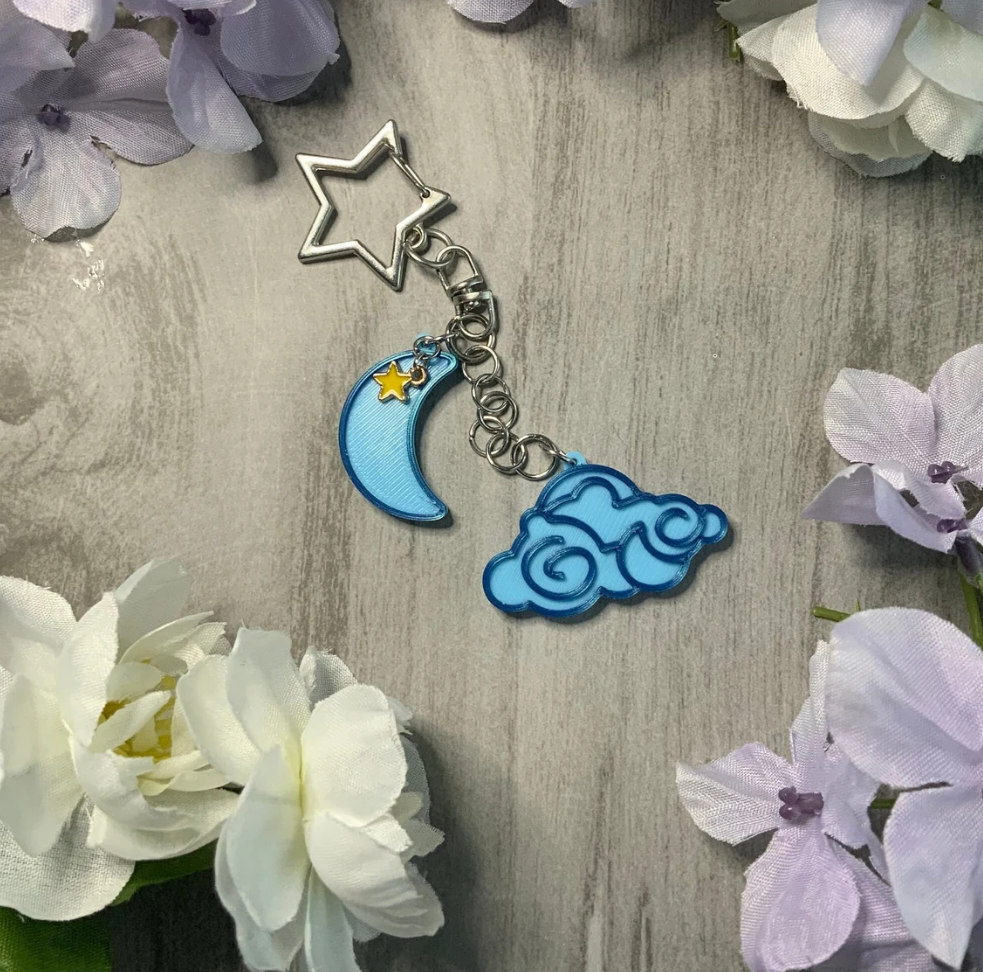 Moon Keychain (1 inch) by Mouse | Download free STL model | Printables.com