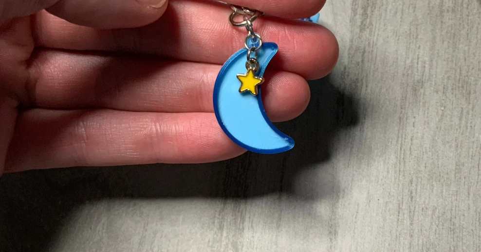 Moon Keychain (1 inch) by Mouse | Download free STL model | Printables.com