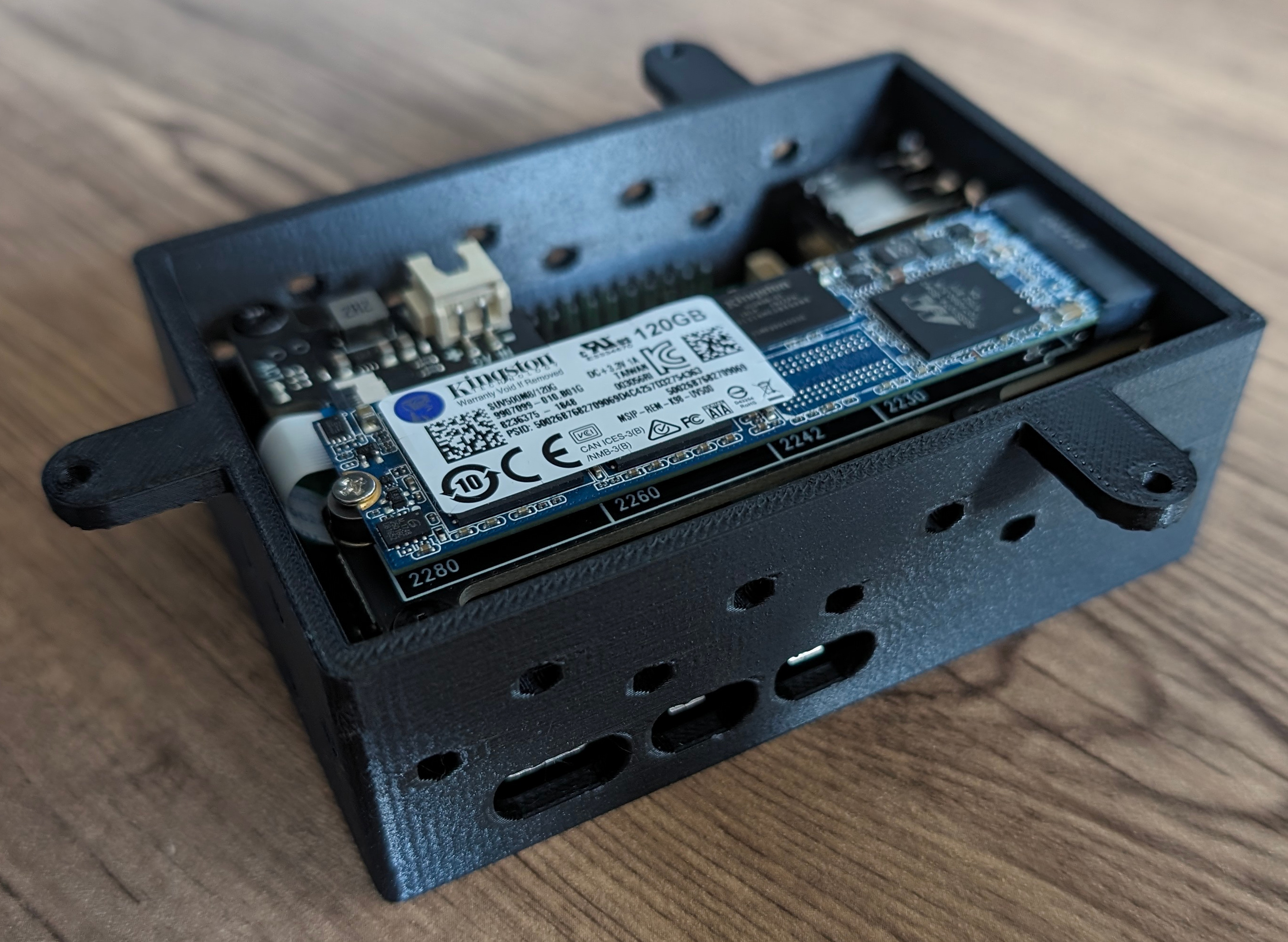 Raspberry Pi 5 case with NVME adapter and 12cm USB fan support by ...