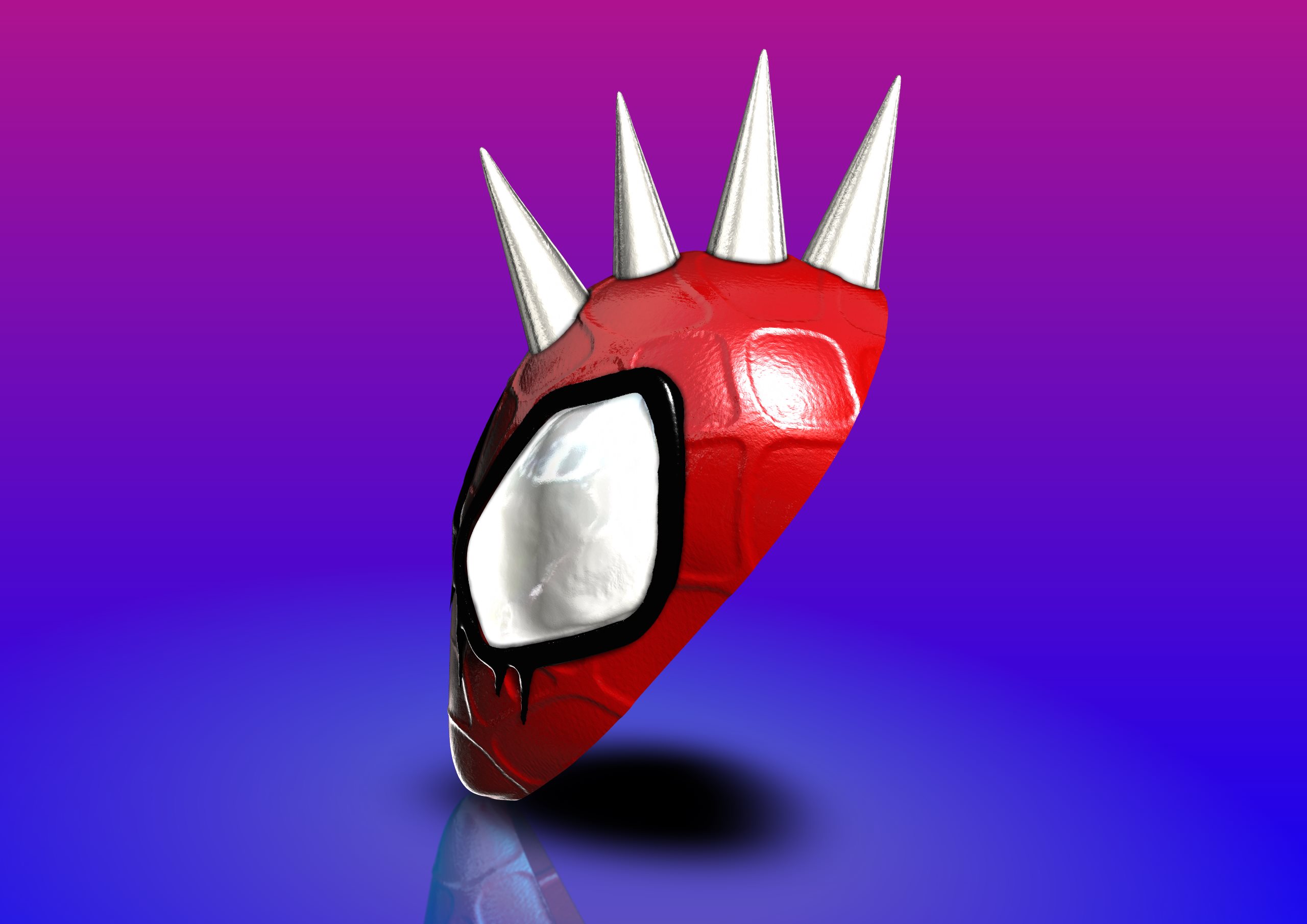 SPIDER PUNK MASK FACESHELL SPIDER-MAN: ACROSS THE SPIDER-VERSE by 3dxav ...