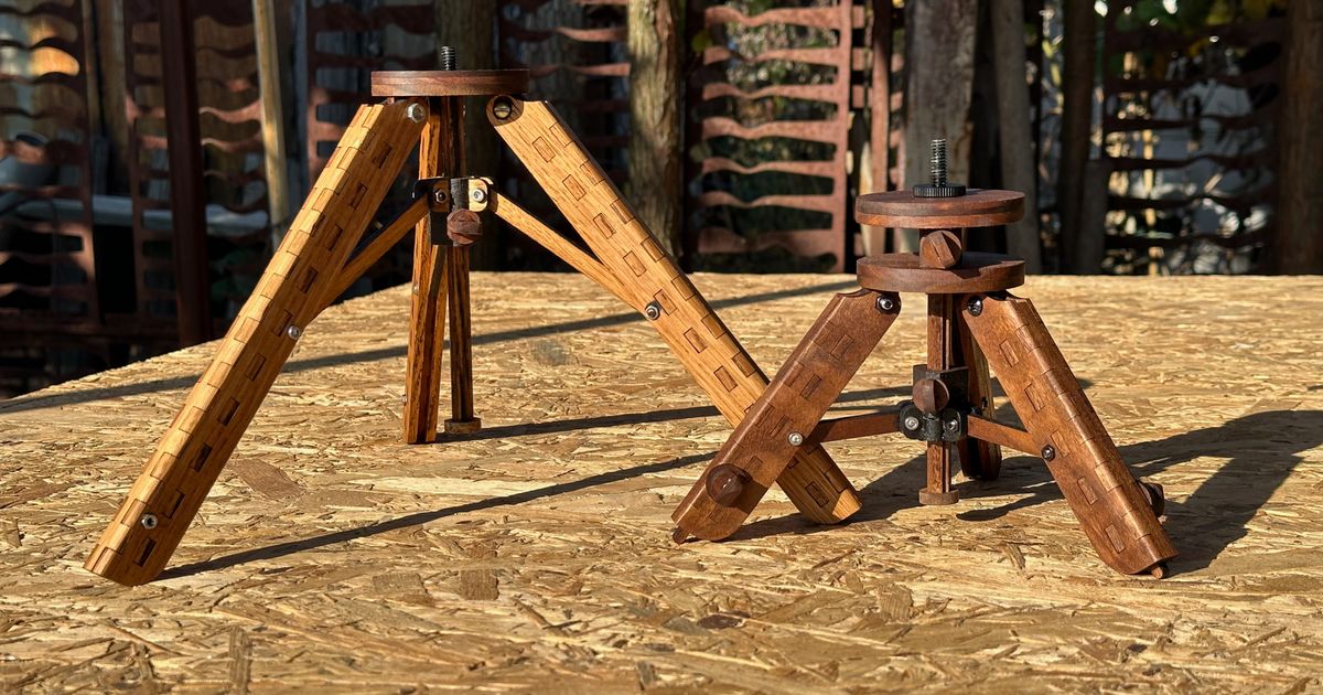 Foldable Wooden Tripod for Mobile and DSLR by Timber Rough | Download ...
