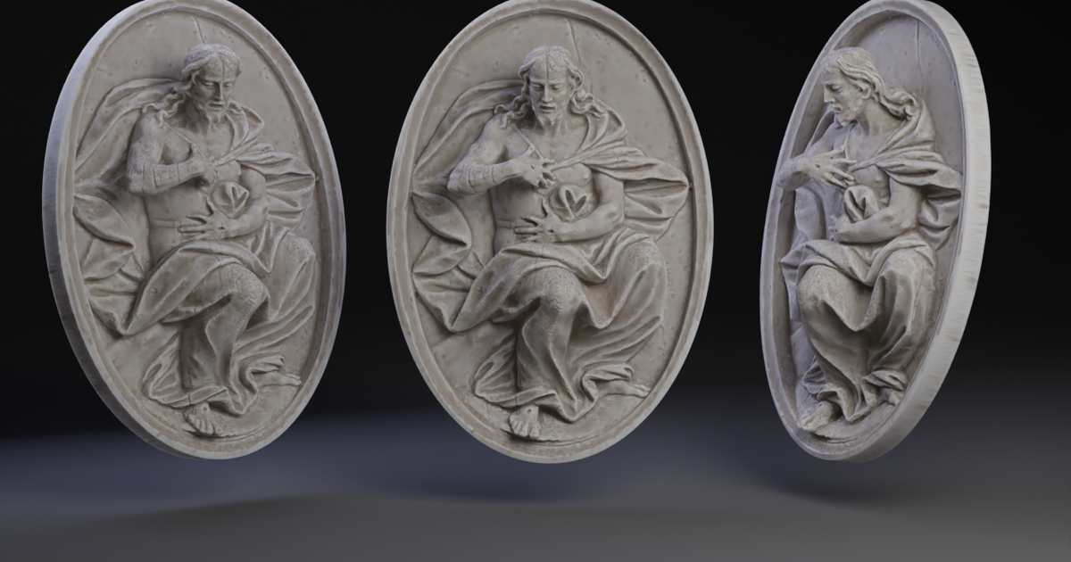 Christ Figure Plaque / Pendant by Peter Farell | Download free STL ...