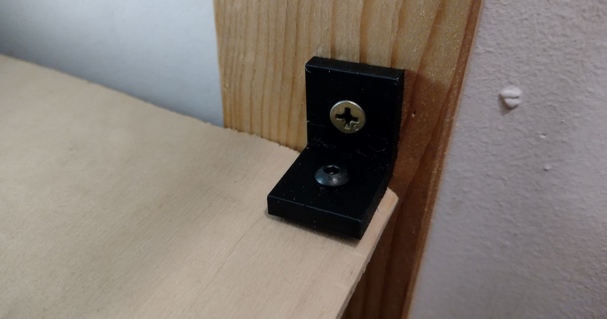 Simple mount bracket for a shelf by mkrz | Download free STL model ...