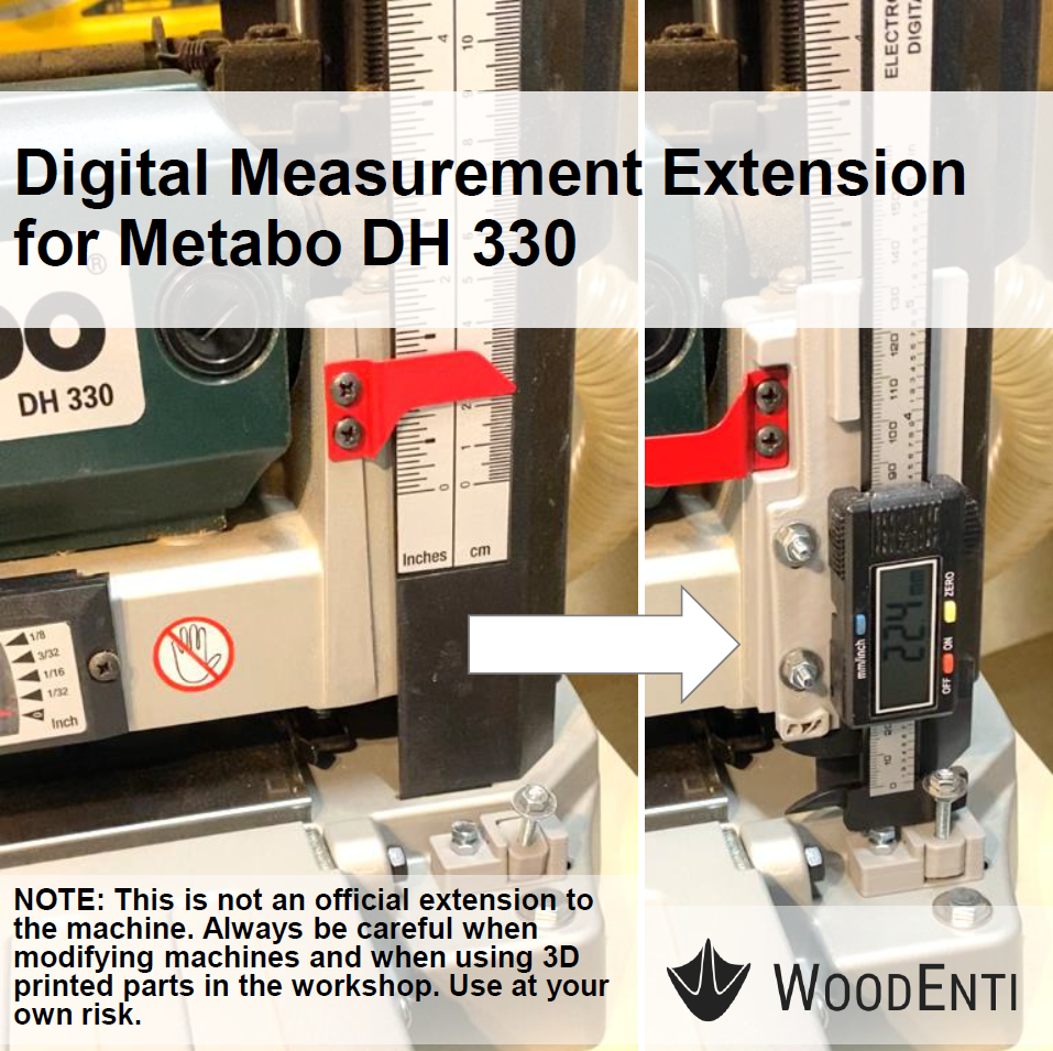 Digital Measurement Extension for Metabo DH 330 Thickness Planer by ...