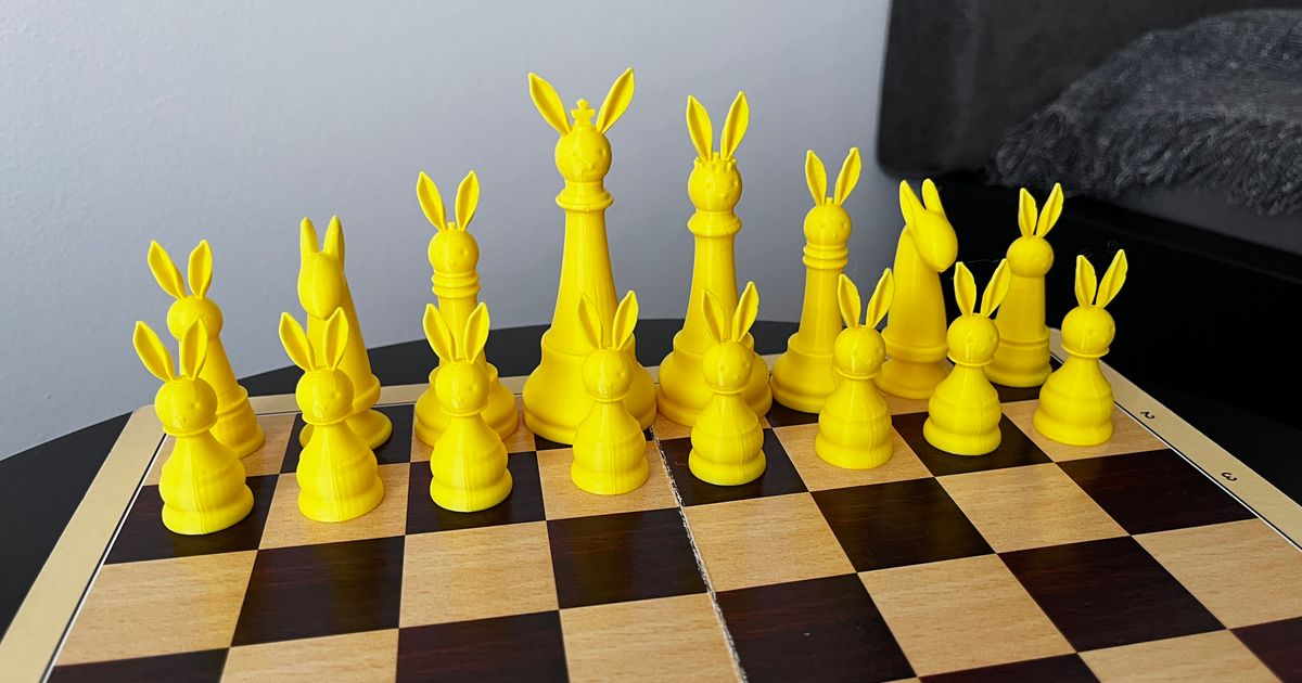 Easter Bunny Chess Set by Adam | Download free STL model | Printables.com