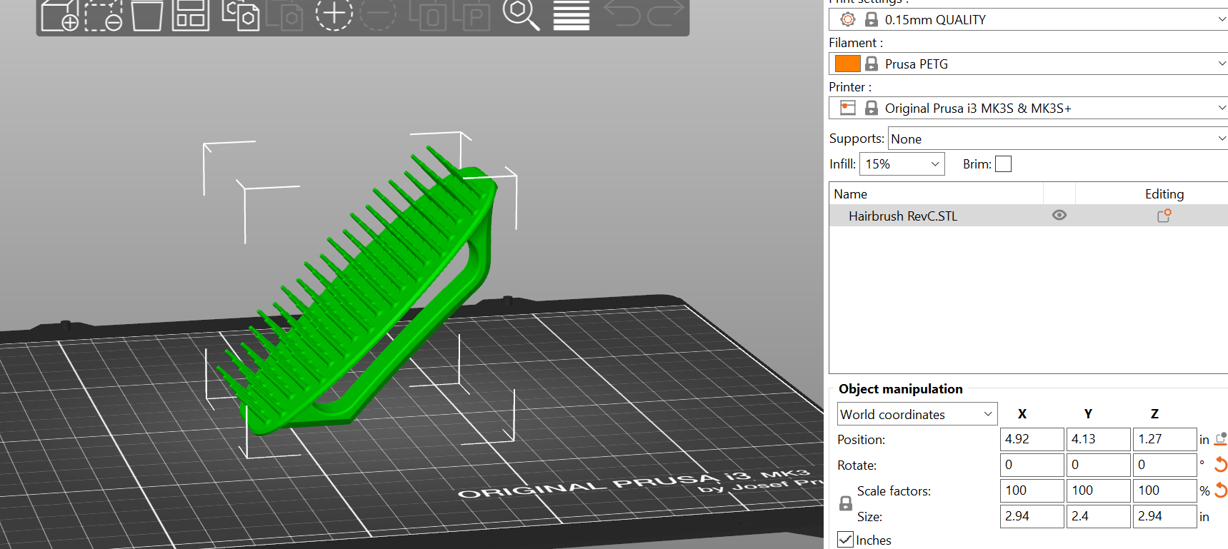 Men's Coarse Hairbrush by Coss27 | Download free STL model | Printables.com