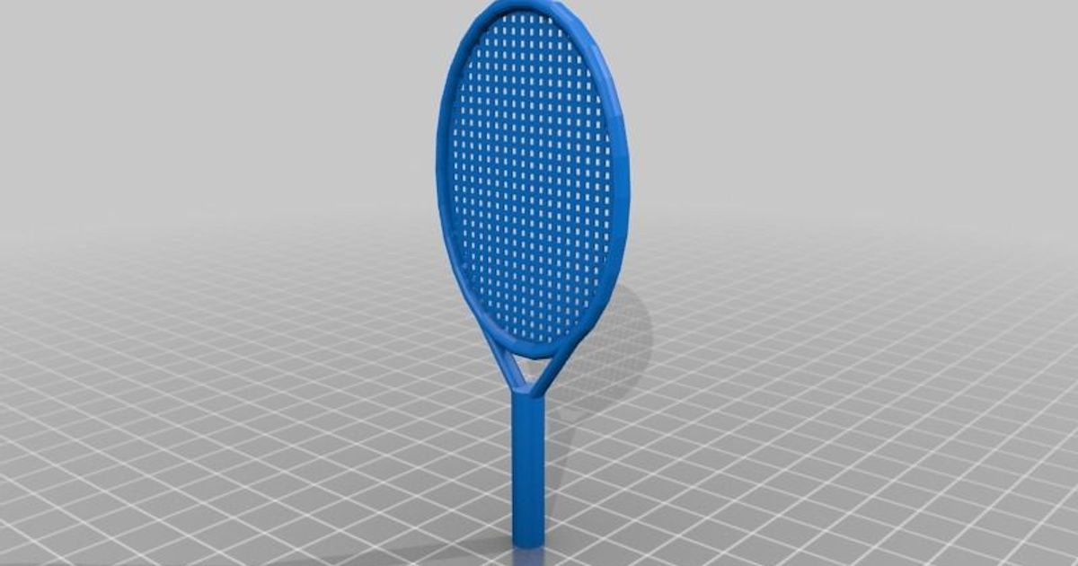 Thing-A-Day #16: OpenSCAD Tennis Racket by MakerBlock | Download free ...