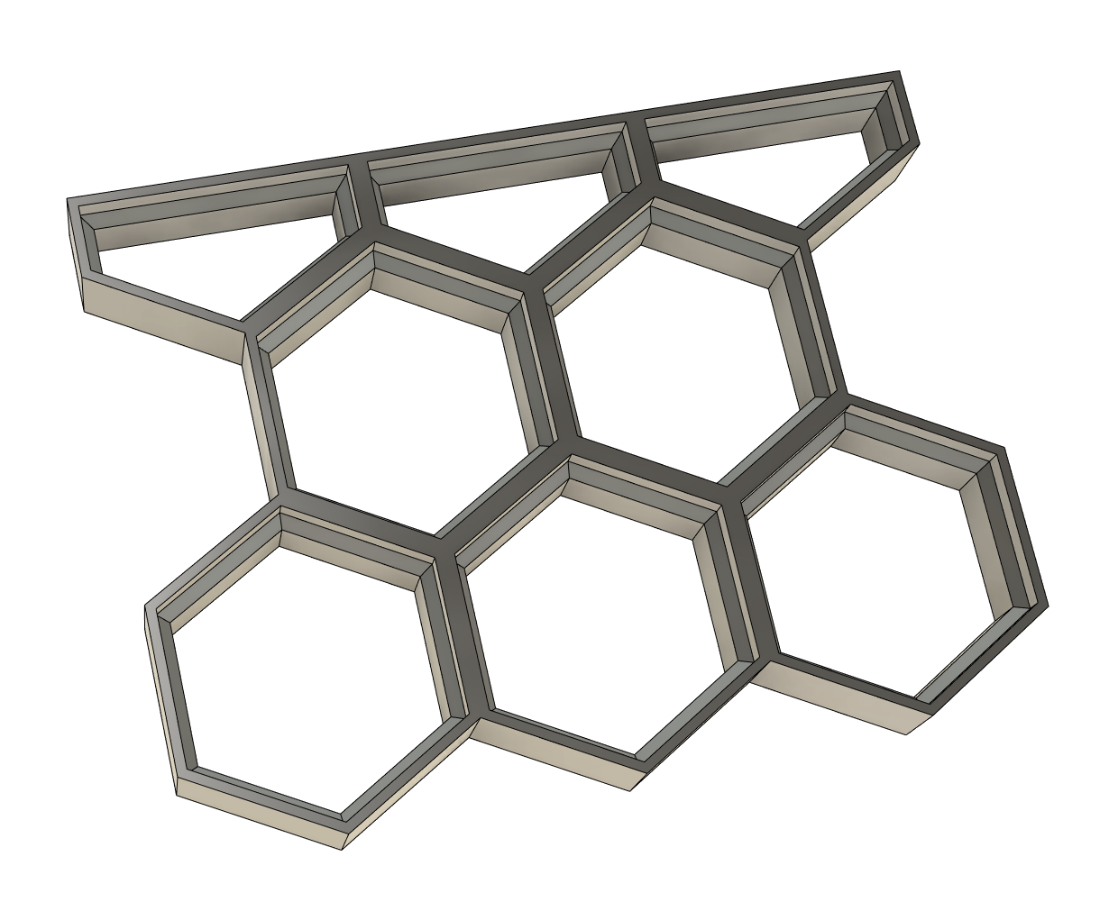 HEX_BORDER_VERTICAL_FEMELLE_3odd by jeje.e21 | Download free STL model ...