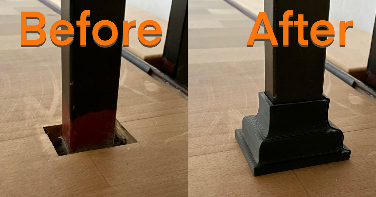 Stair Rail Cover by 3DMadLab | Download free STL model | Printables.com