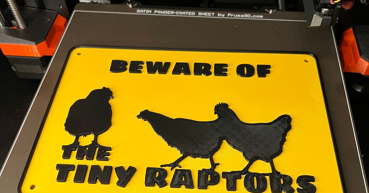 Sign: Beware of the Tiny Raptors by Christian Weichel | Download free ...