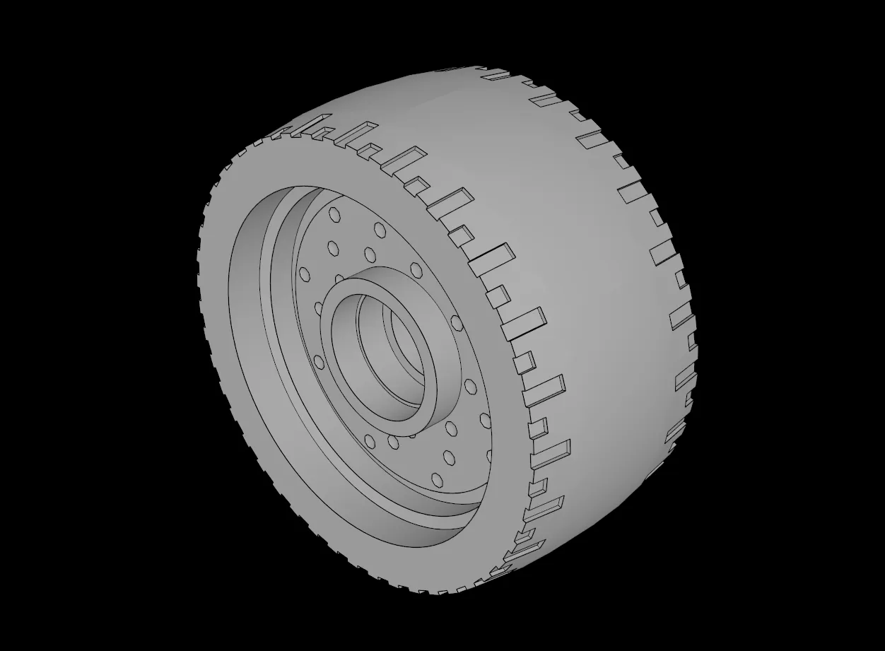 Lego Compatible (72206.dat) Wheel 11 x 24 with Integral Tyre by thall72 ...