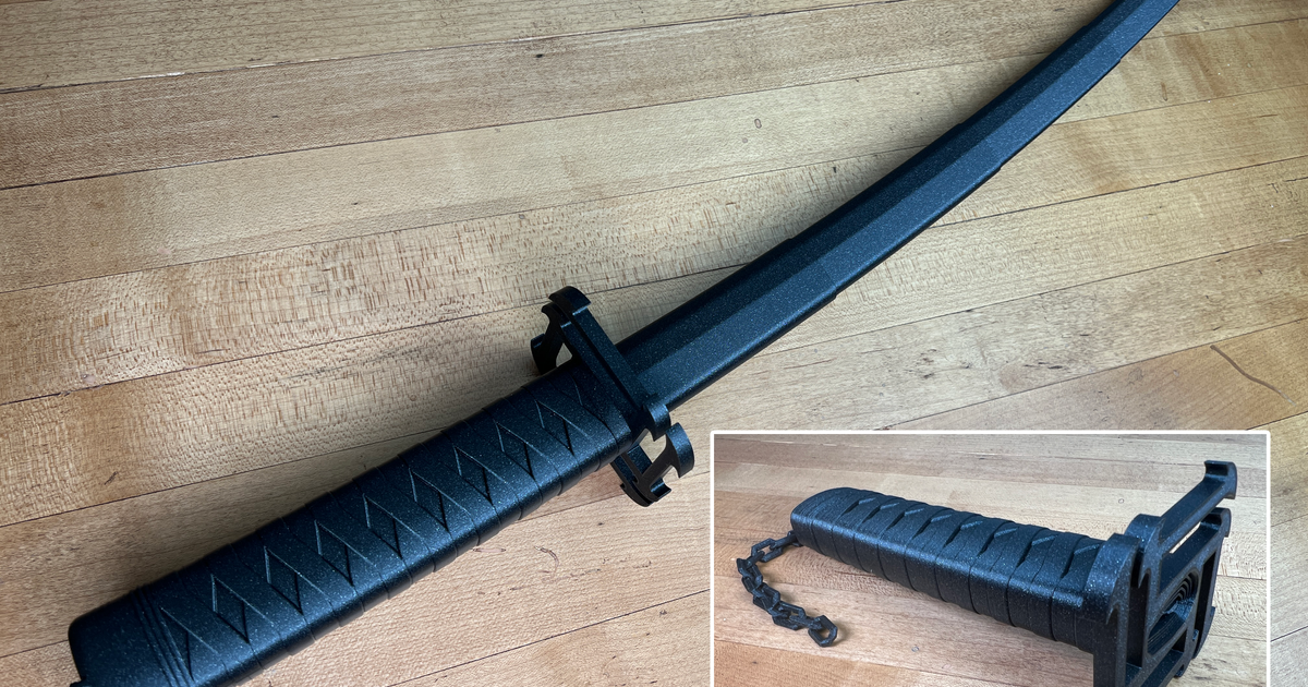 Ichigo's Print-in-Place Collapsing Sword V2 par 3D Printing World ...
