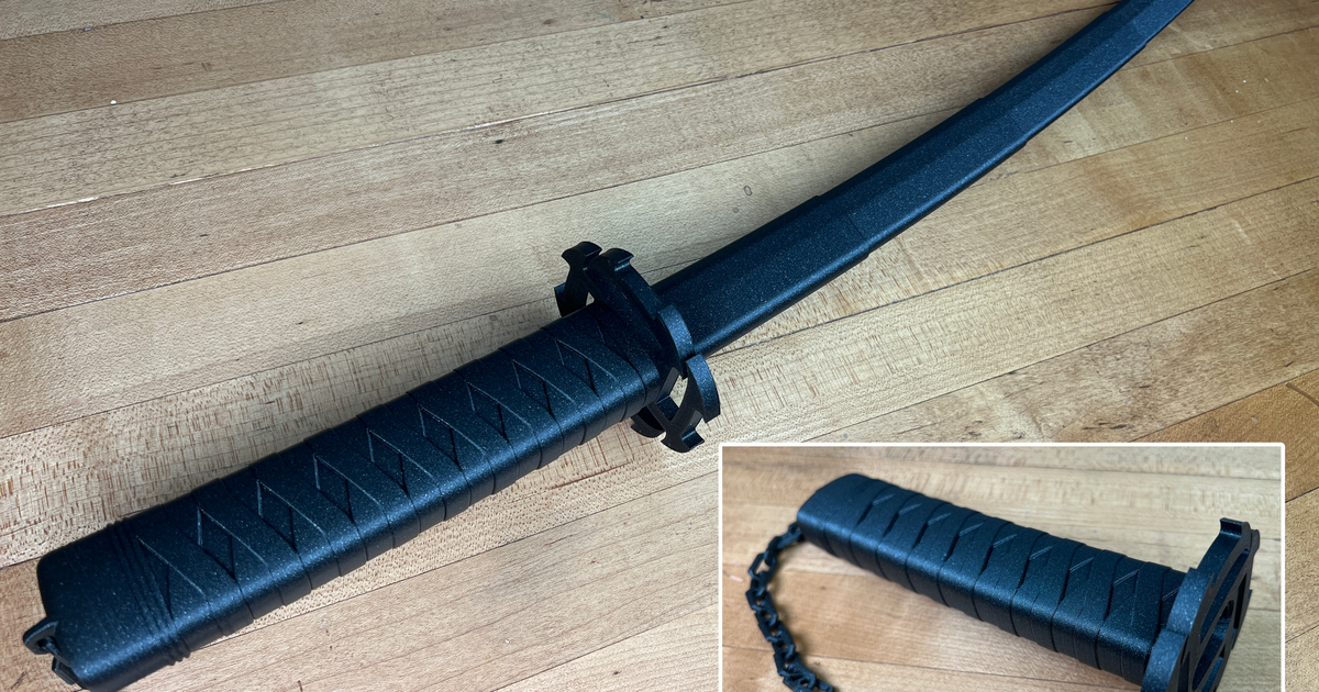 Ichigo's Print-in-Place Collapsing Sword V3 by 3D Printing World ...