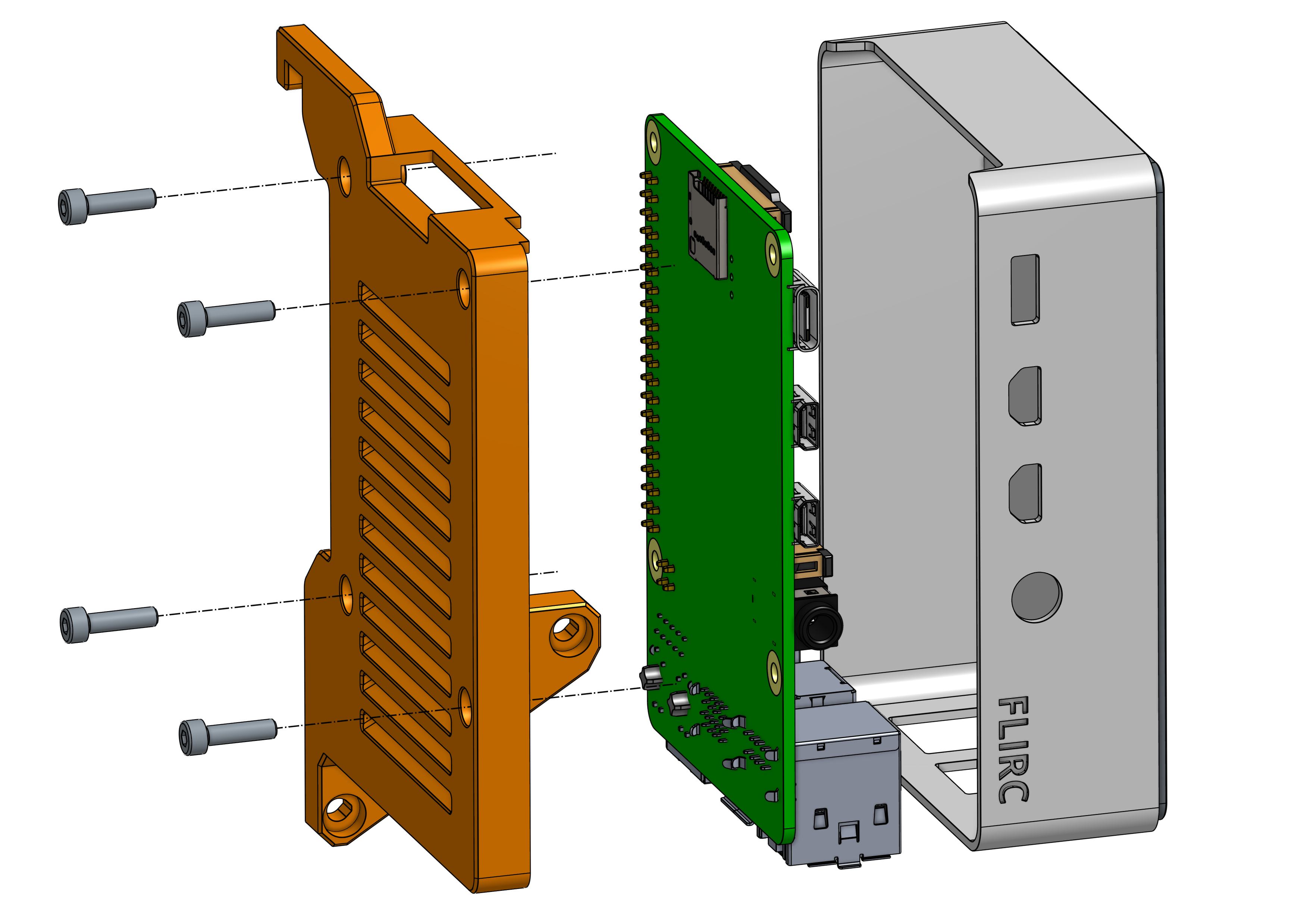 Flirc Raspberry Pi Case Mount for Prusa MK3, MK3S, MK3.5 by 6d6178 | Download free STL model ...