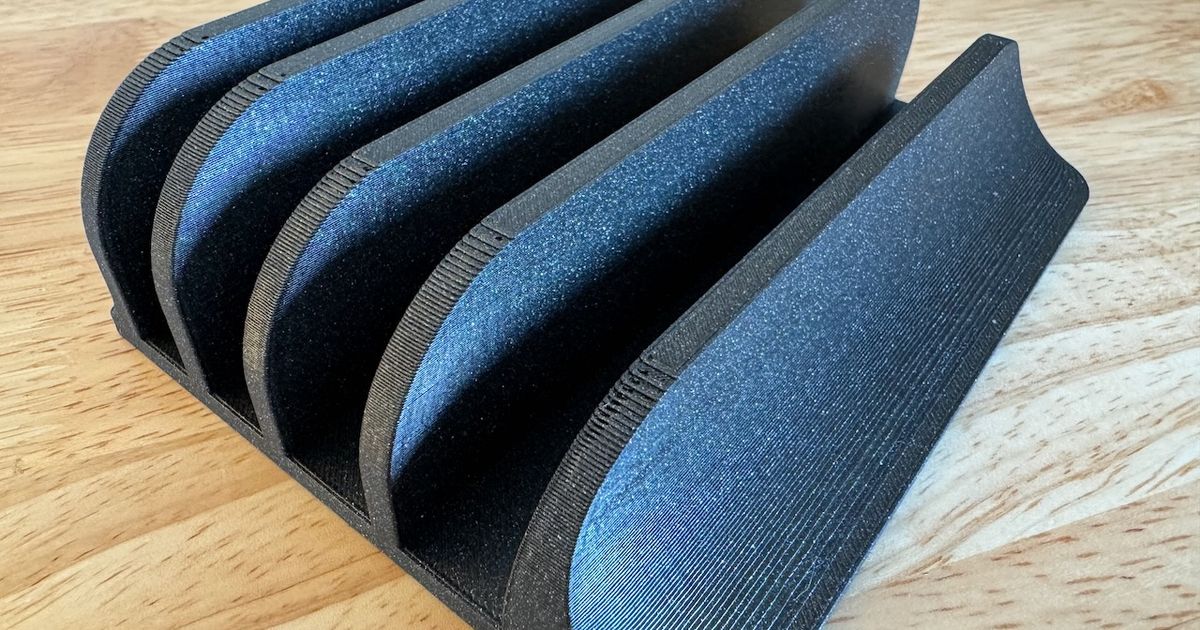 Laptop Charging Stand, 4 Slot, Solid by rojoPrint | Download free STL ...