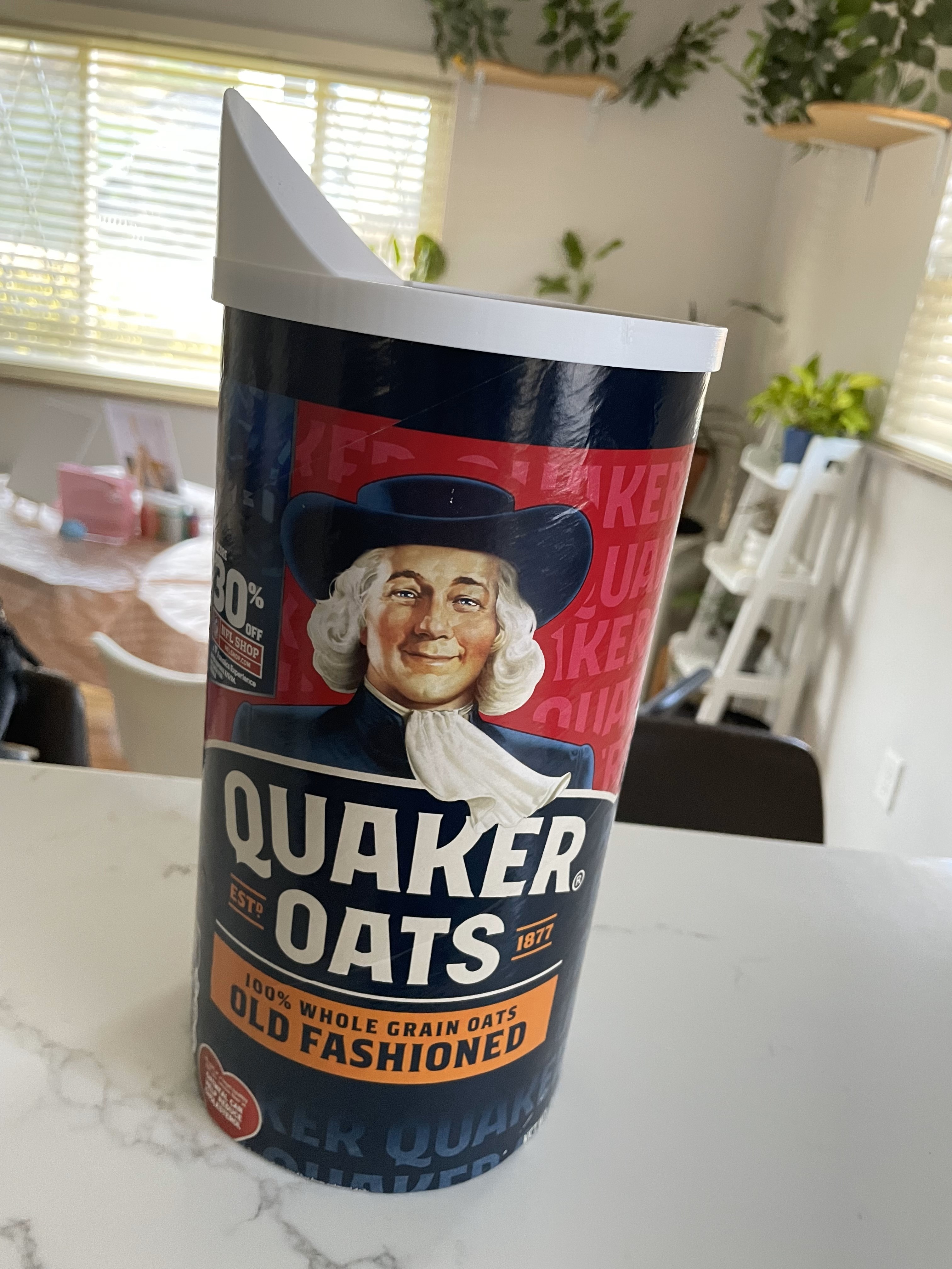 Quakers oats top lid dispenser by yynovik | Download free STL model ...