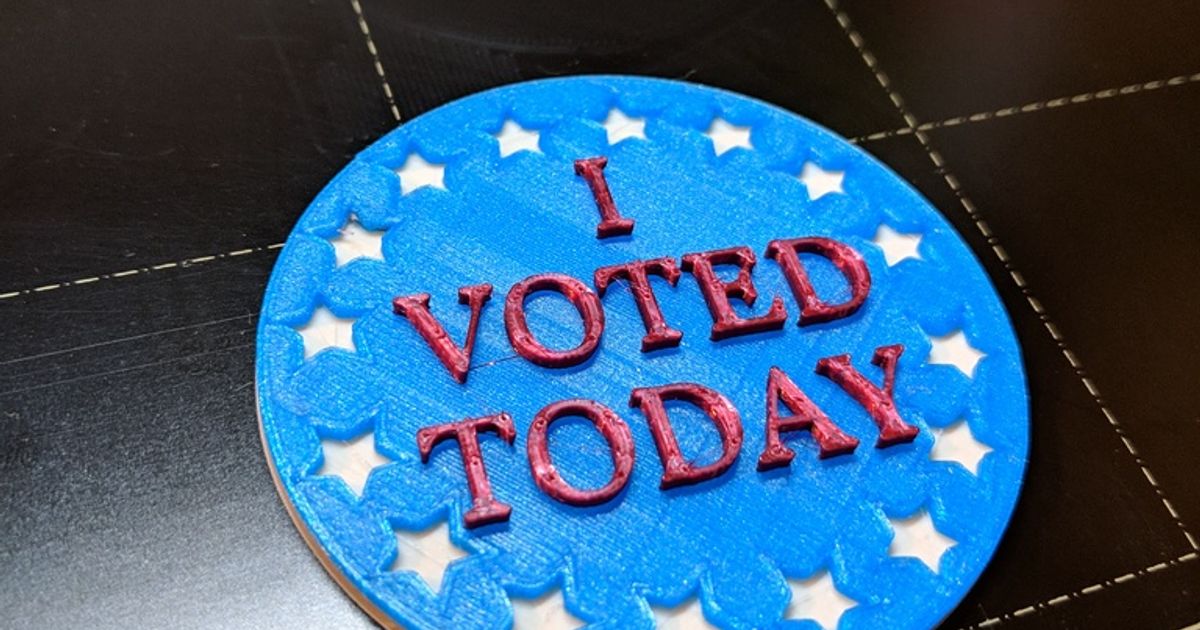 I Voted Today Badge by TheMidnightSmith | Download free STL model ...