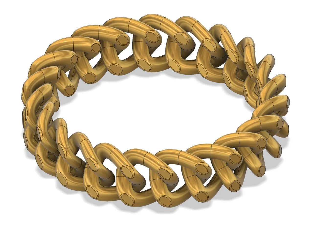 cuban link chain bracelet by Fheder | Download free STL model ...