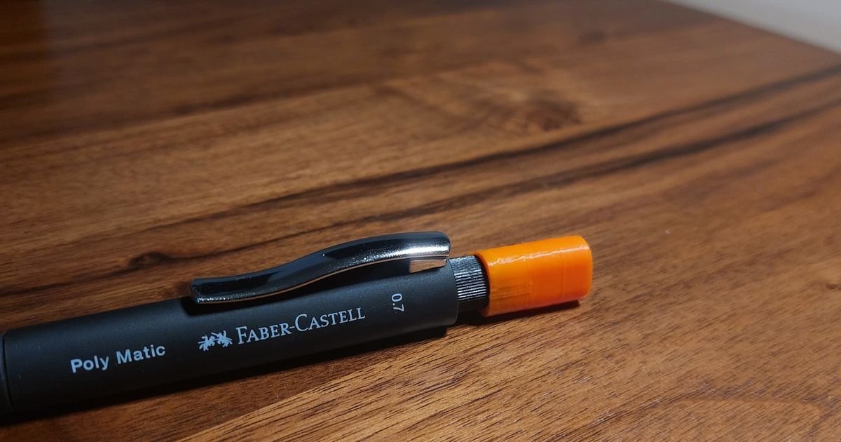 Poly Matic Faber-Castell 0.7 cap adapter by bil_kal | Download free STL ...