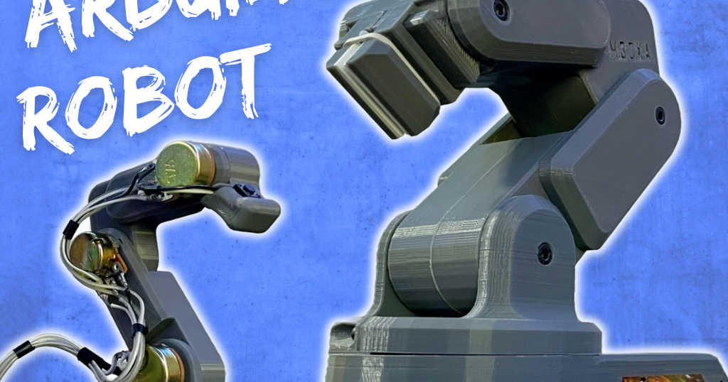 Compact Robot Arm (Arduino) - 3D Printed by Build Some Stuff | Download ...