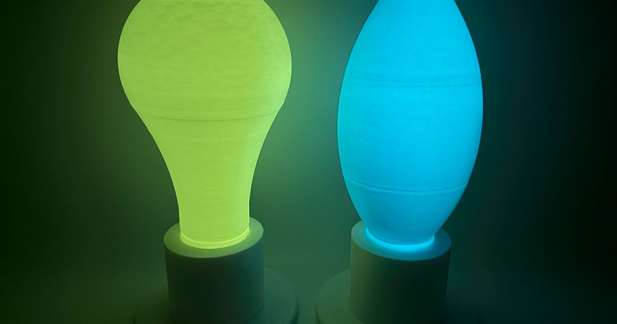 Bulb Lamps For PLA Glow by Fyrby Additive | Download free STL model ...