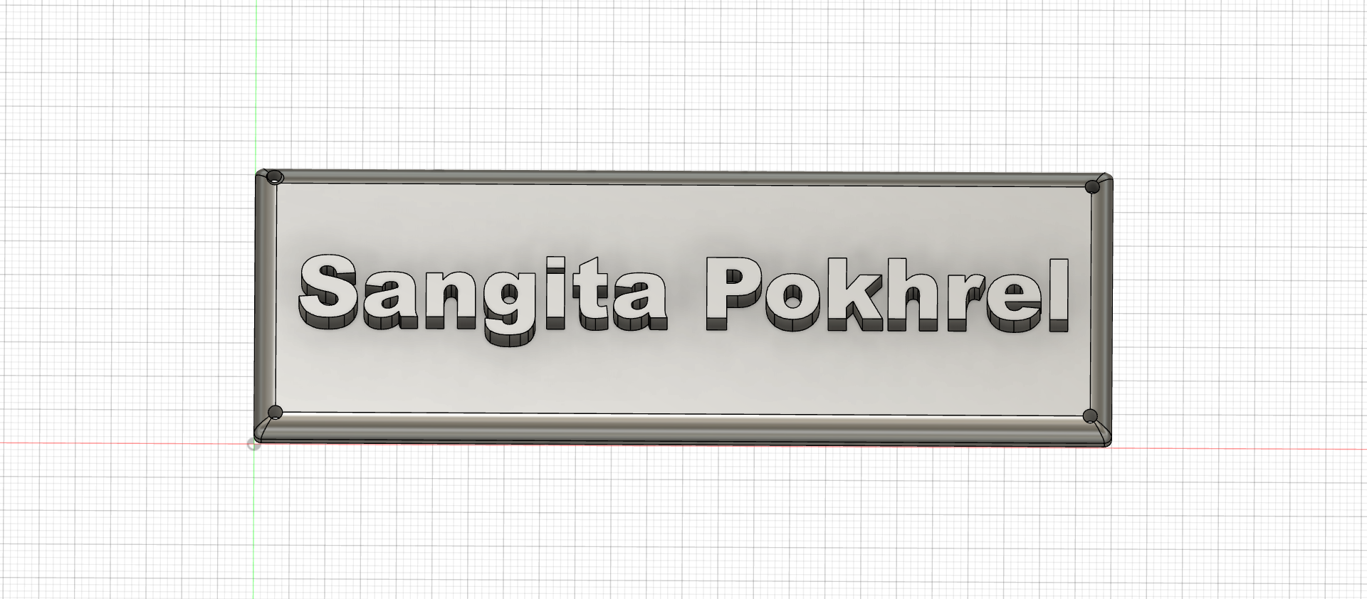 Name Plate by Sangita Pokhrel | Download free STL model | Printables.com