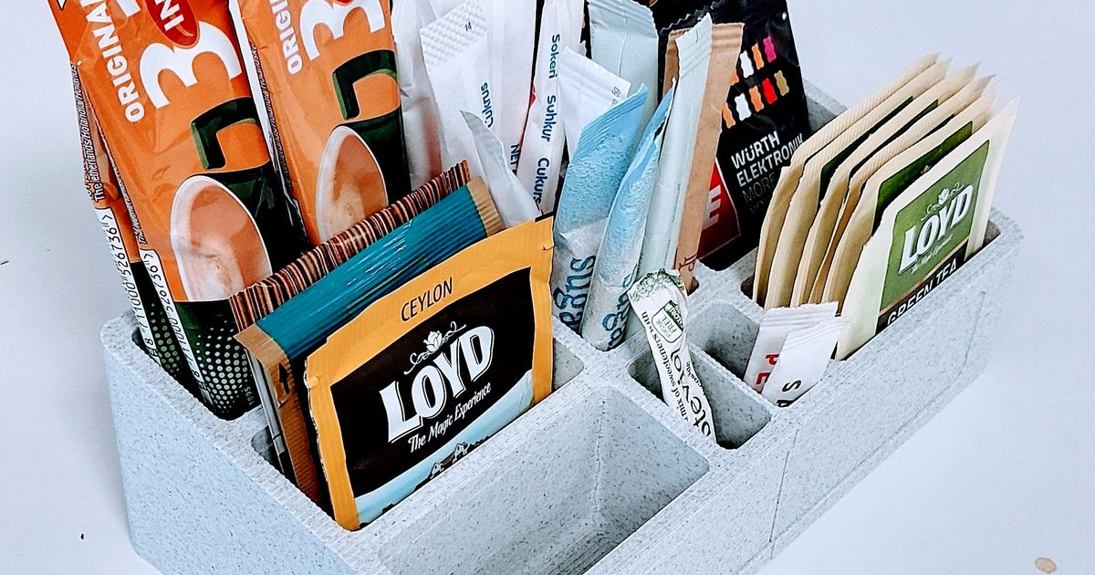 Tea and Coffee Condiments holder tray by Darius V | Download free STL ...