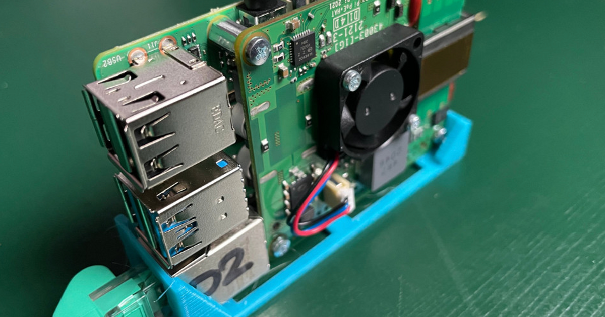 Pi POE+ Hat holder by Thijs | Download free STL model | Printables.com