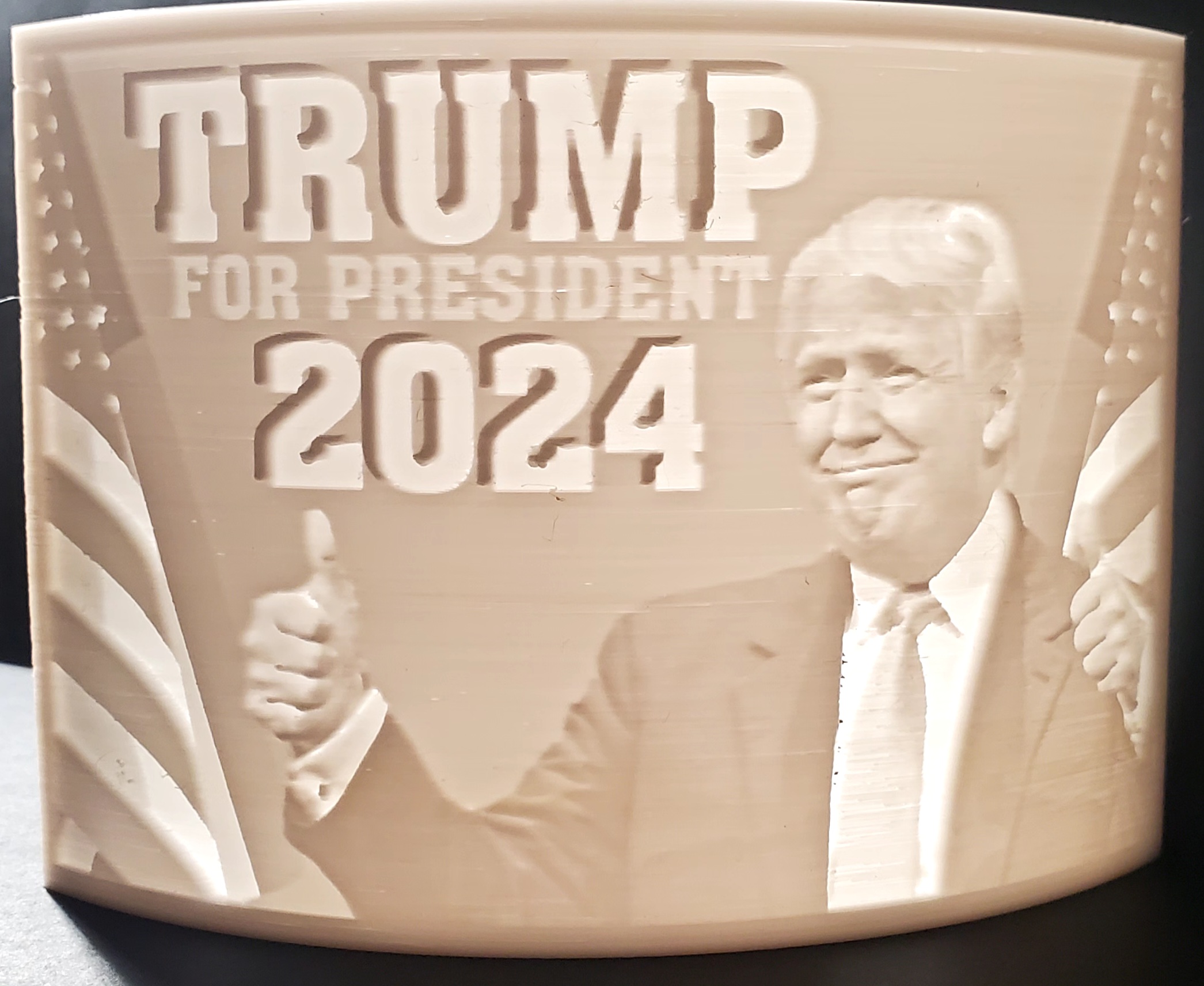 Trump For President 2024 Lithophane by Carrie Lynae | Download free STL ...