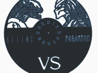 alien vs Predator wall clock by Jura Švébiš | Download free STL model ...