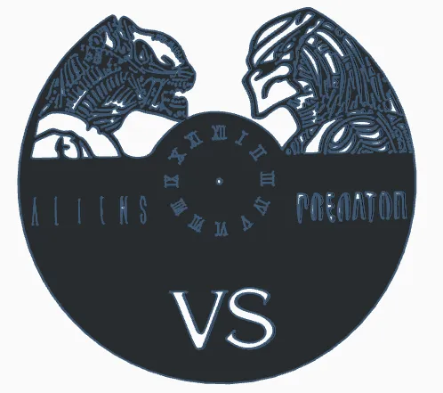 alien vs Predator wall clock by Jura Švébiš | Download free STL model ...