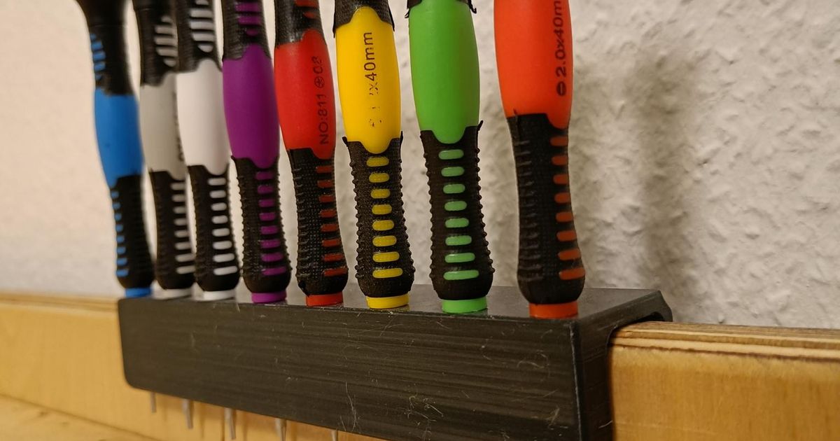 Screwdriver holder (small screwdrivers) by pfuscher666 | Download free ...