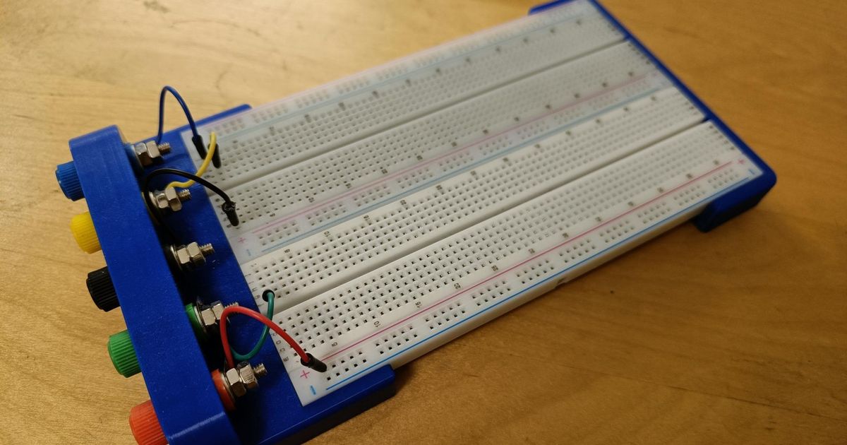 Breadboard holder with laboratory plugs by pfuscher666 | Download free ...