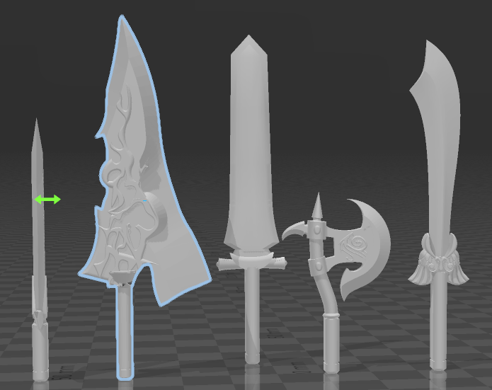 Soul Calibur Weapons for Dummy13 por ChargerOOT | Descargar modelo STL ...